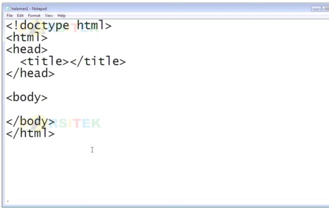 Belajar HTML Dasar Bagian 2, Membuat Hello World - Asdar Id