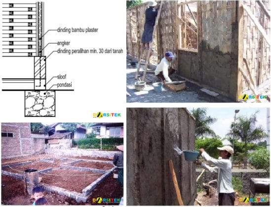 Mengenal Konstruksi Dinding Bambu dengan Plesteran - Asdar Id