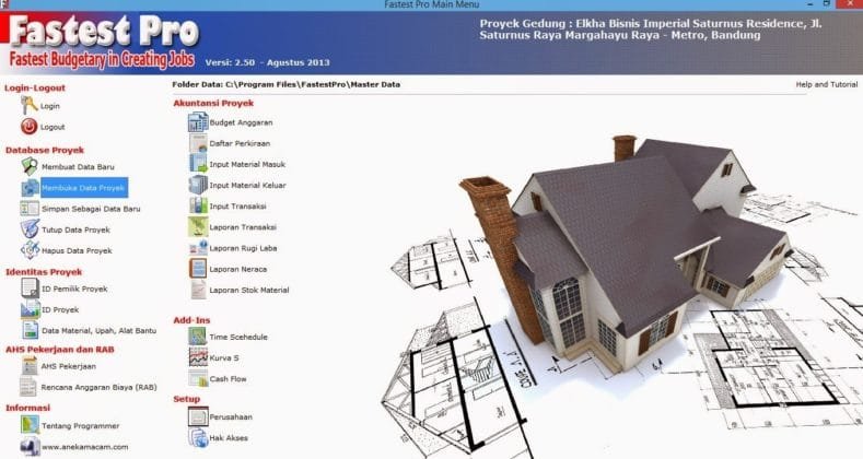 Aplikasi RAB atau Software RAB Fastest Pro - Asdar Id