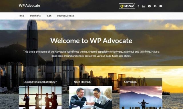 Tema WordPress Advocate Responsive Gratis - Asdar Id