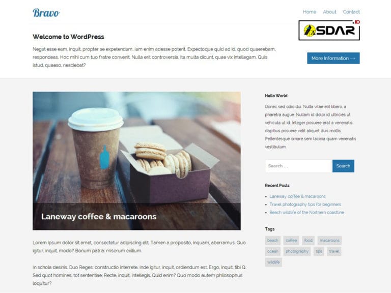 Tema WordPress Bravo Responsive Gratis - Asdar Id