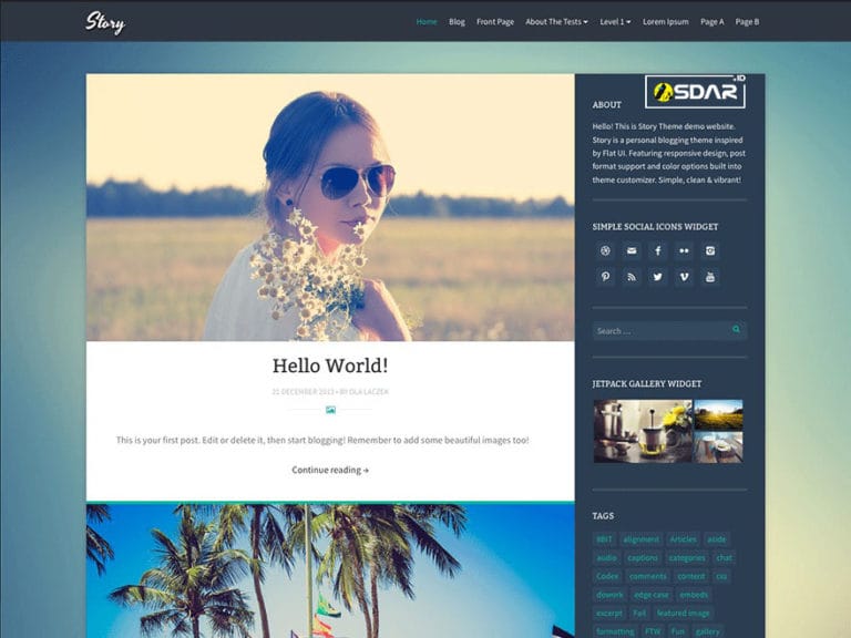 Tema WordPress Story Responsive Gratis - Asdar Id