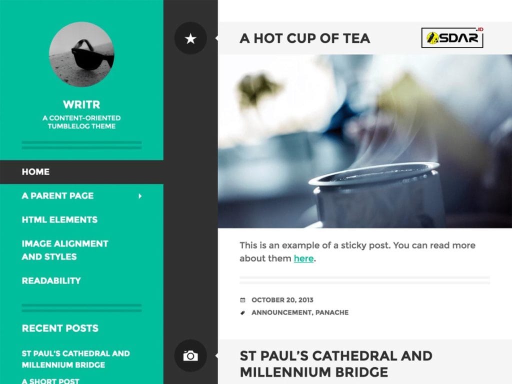 Tema WordPress Writr Responsive Gratis - Asdar Id