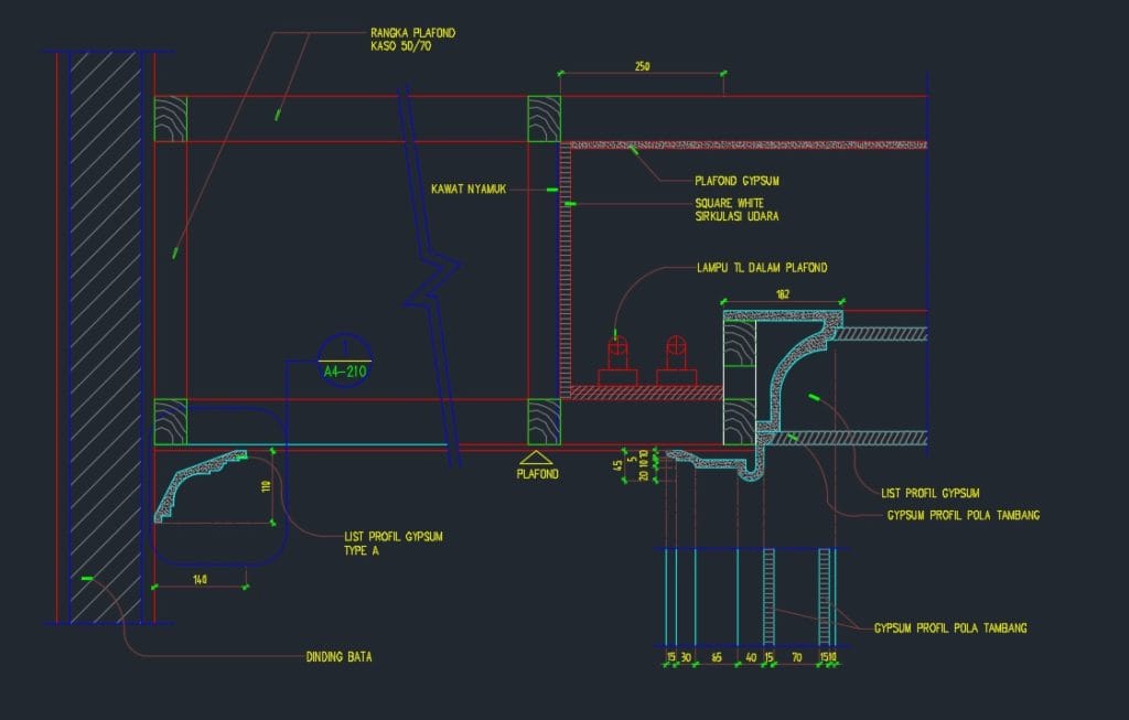 Referensi Detail Plafond File DWG - Asdar Id