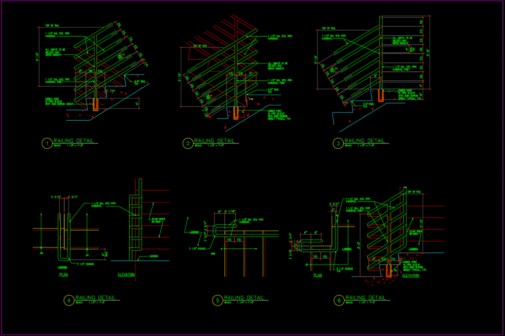 Download Gambar Detail Railing Pabrik File AutoCAD - Asdar Id