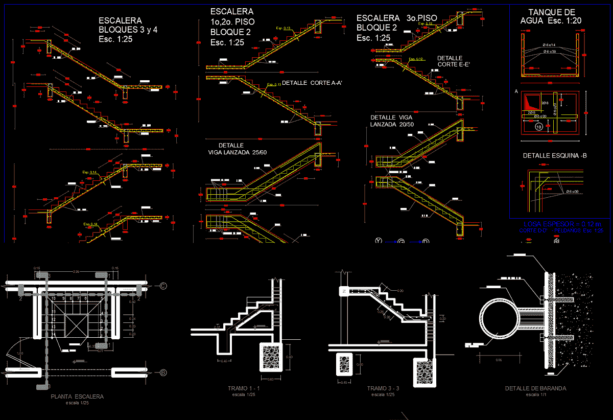 Download Detail Tangga DWG AutoCAD - Asdar Id