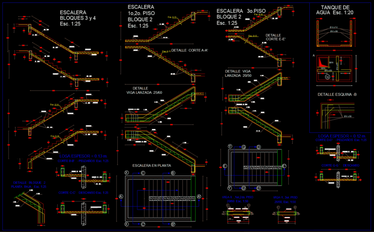 Download Detail Tangga DWG AutoCAD - Asdar Id