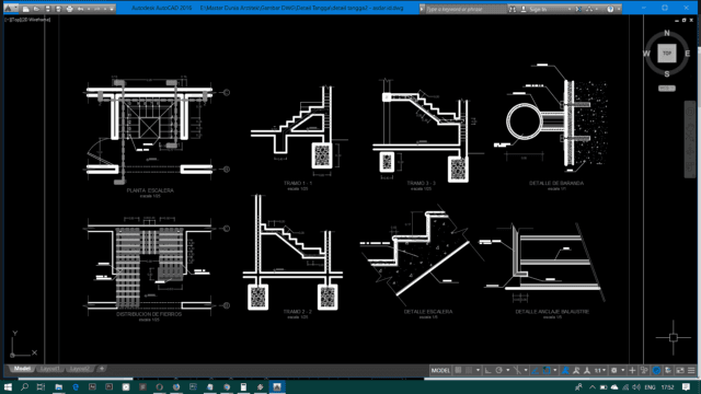 Download Detail Tangga DWG AutoCAD - Asdar Id