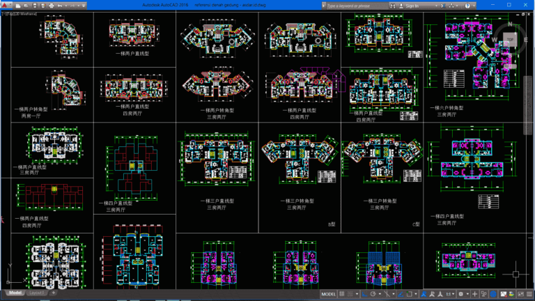 Download Referensi Denah Gedung DWG AutoCAD - Asdar Id