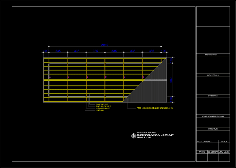 Download Pasar Sederhana Ukuran 21 x 8 Meter DWG AutoCAD - Asdar Id