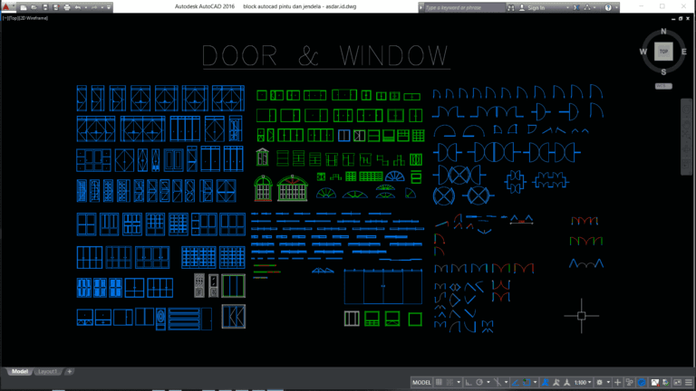 Download Block Pintu dan Jendela Gratis DWG AutoCAD - Asdar Id