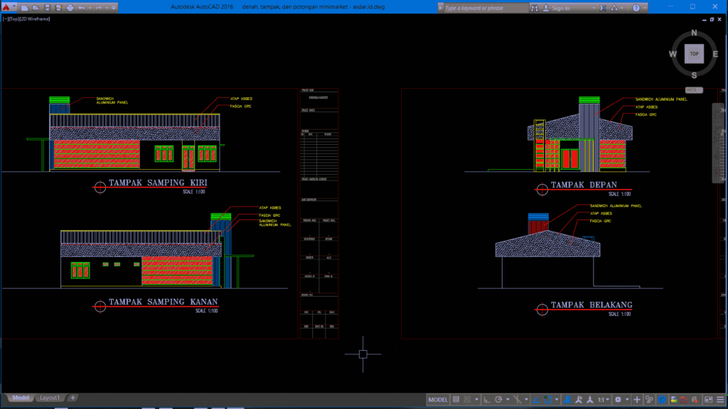 Download Desain Minimarket Format DWG AutoCAD - Asdar Id