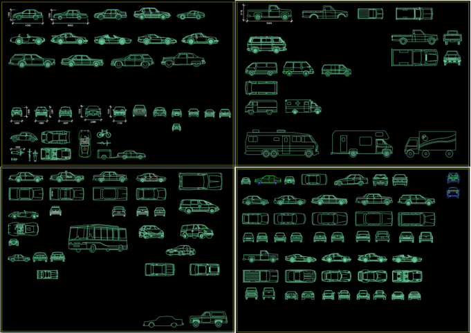 Download Block Model Mobil DWG AutoCAD - Asdar Id