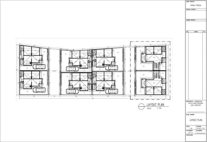 Contoh Gambar IMB Rumah Tinggal Type 120m2 - Asdar Id