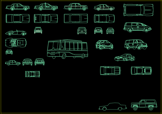 Download Block Model Mobil DWG AutoCAD - Asdar Id