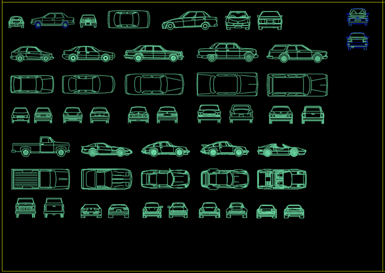 Download Block Model Mobil DWG AutoCAD - Asdar Id