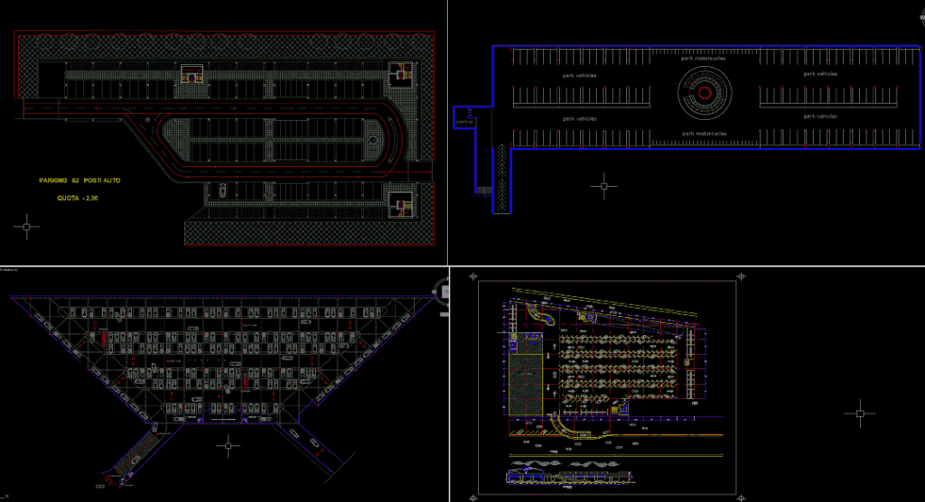 Download Kumpulan Desain Tempat Parkiran DWG AutoCAD - Asdar Id