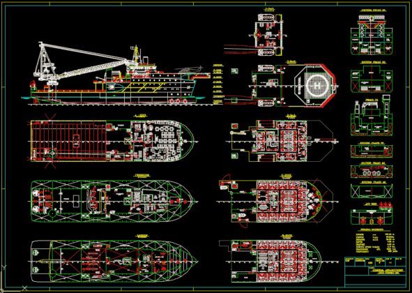 Download Desain Kapal Penyelamat Format DWG AutoCAD - Asdar Id