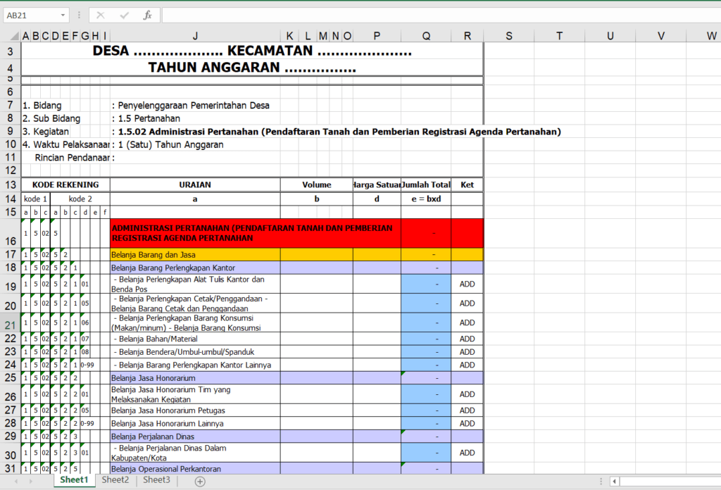 Download file rab excel - dadheads