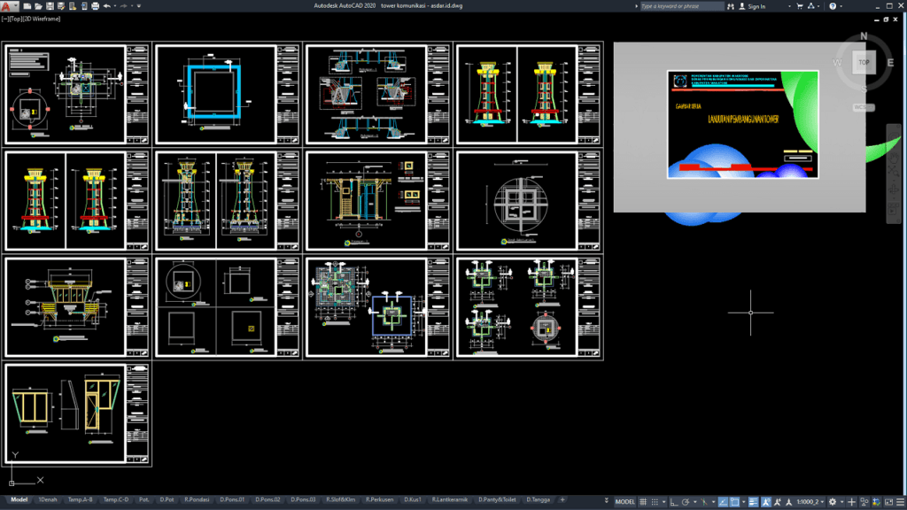 √[LENGKAP]Download Desain Menara Pengawas DWG AutoCAD - Asdar Id