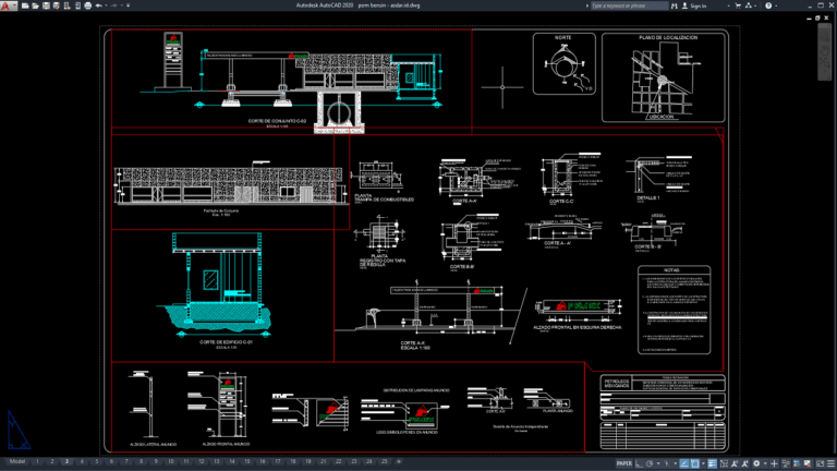 √[LENGKAP] Download Gambar Desain POM Bensin DWG AutoCAD - Asdar Id