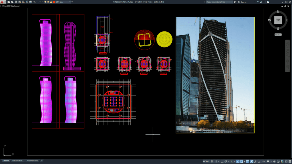 Download Desain Gedung Evolution Tower Russia DWG AutoCAD - Asdar Id
