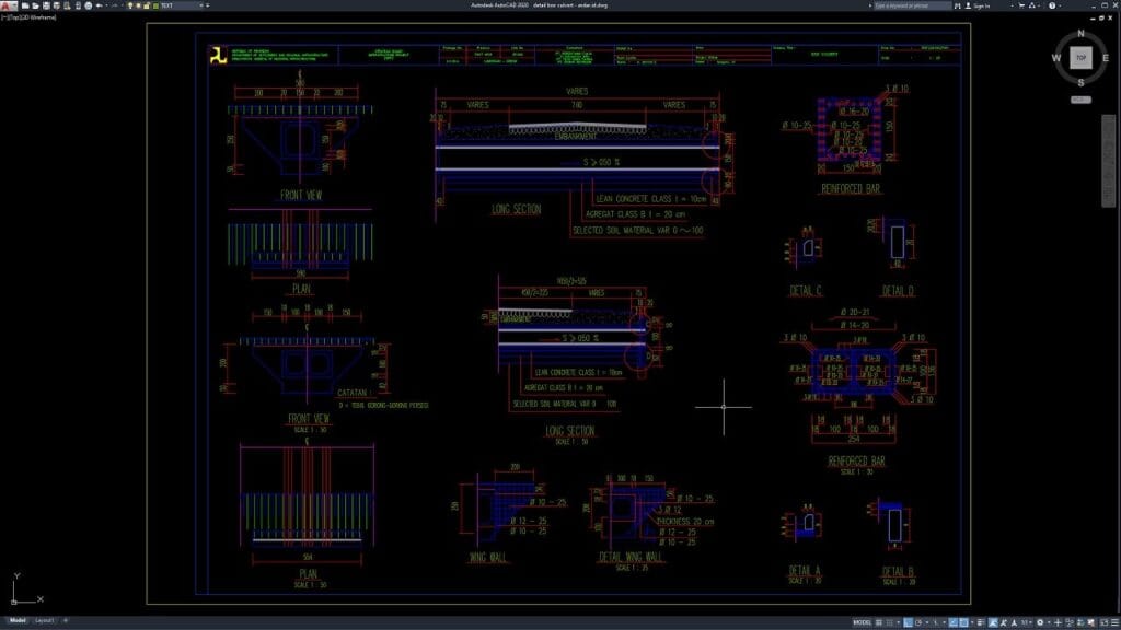 Download Detail Box Culvert DWG AutoCAD - Asdar Id