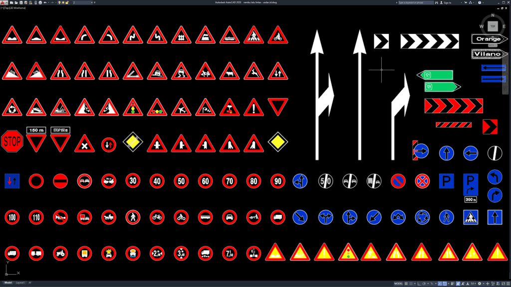 Download Desain Rambu Lalu Lintas DWG AutoCAD - Asdar Id