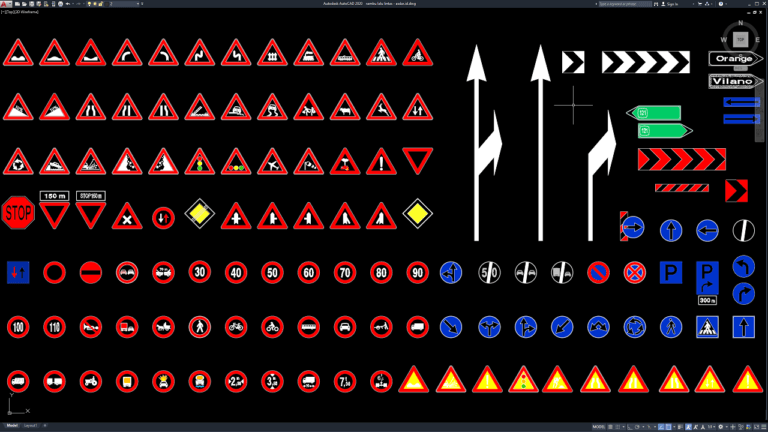 Download Desain Rambu Lalu Lintas DWG AutoCAD - Asdar Id