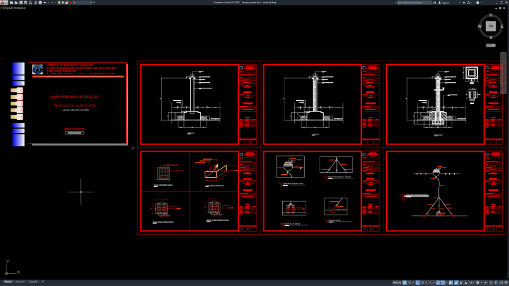Download Desain Lampu Pandu Laut DWG AutoCAD - Asdar Id