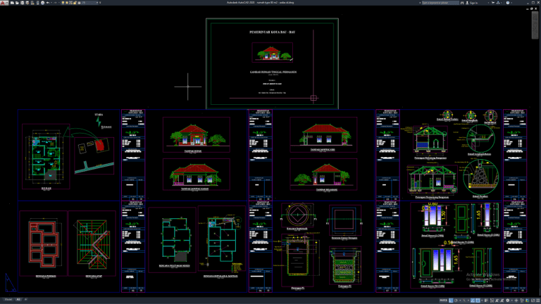 Download Gambar Rumah Type 80 m2 DWG AutoCAD - Asdar Id