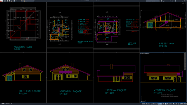 Download Desain Rumah Kayu DWG AutoCAD - Asdar Id