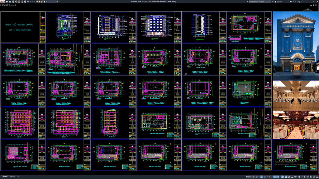 Download Gambar Aula Pernikahan Metropole DWG AutoCAD - Asdar Id