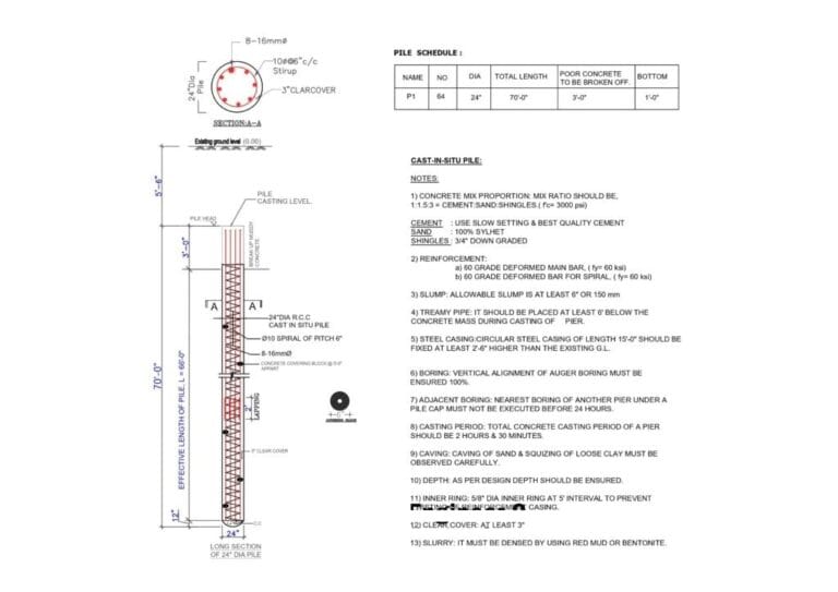 [Lengkap File DWG] Download Estimasi Pondasi Tiang Cor di Tempat Format Excel - Asdar Id