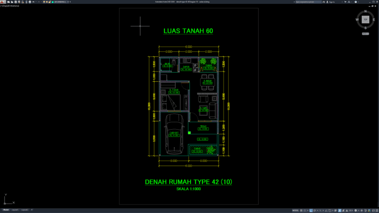 Download Denah Type 42/60 Bagian 10 DWG AutoCAD - Asdar Id