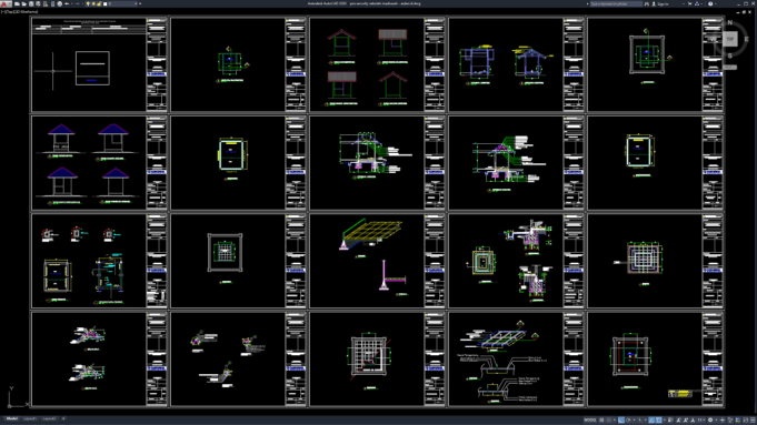 √[LENGKAP] Download Desain Pos Security Sekolah Madrasah DWG AutoCAD ...
