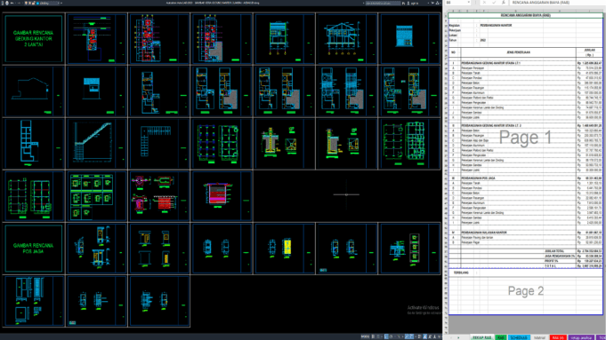 √[LENGKAP+RAB]Download Gambar Kerja Gedung Kantor 2 Lantai DWG AutoCAD ...
