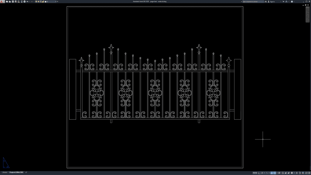 Download Desain Pagar Besi DWG AutoCAD - Asdar Id