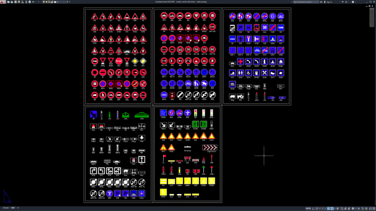 √[LENGKAP] Download Gambar Rambu Lalu Lintas DWG AutoCAD - Asdar Id