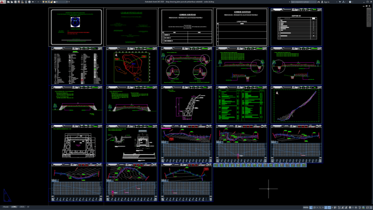 Download Shop Drawing Jalan Puncak Pokambua Wakatobi DWG AutoCAD - Asdar Id