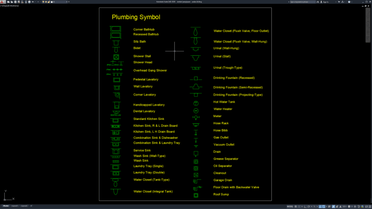 Download Simbol Perpipaan Format DWG AutoCAD - Asdar Id