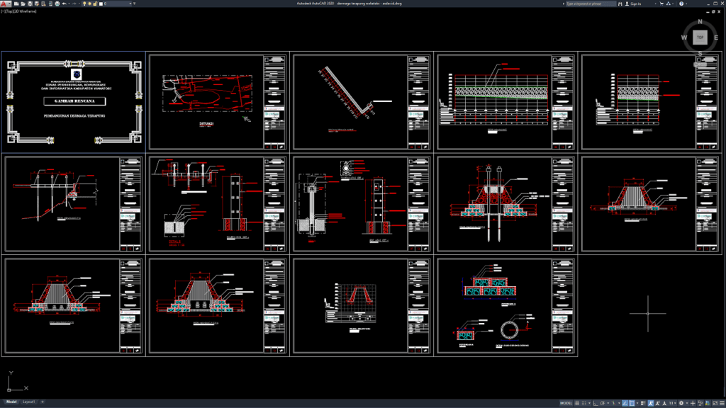Download Gambar Dermaga Terapung Wakatobi DWG AutoCAD - Asdar Id