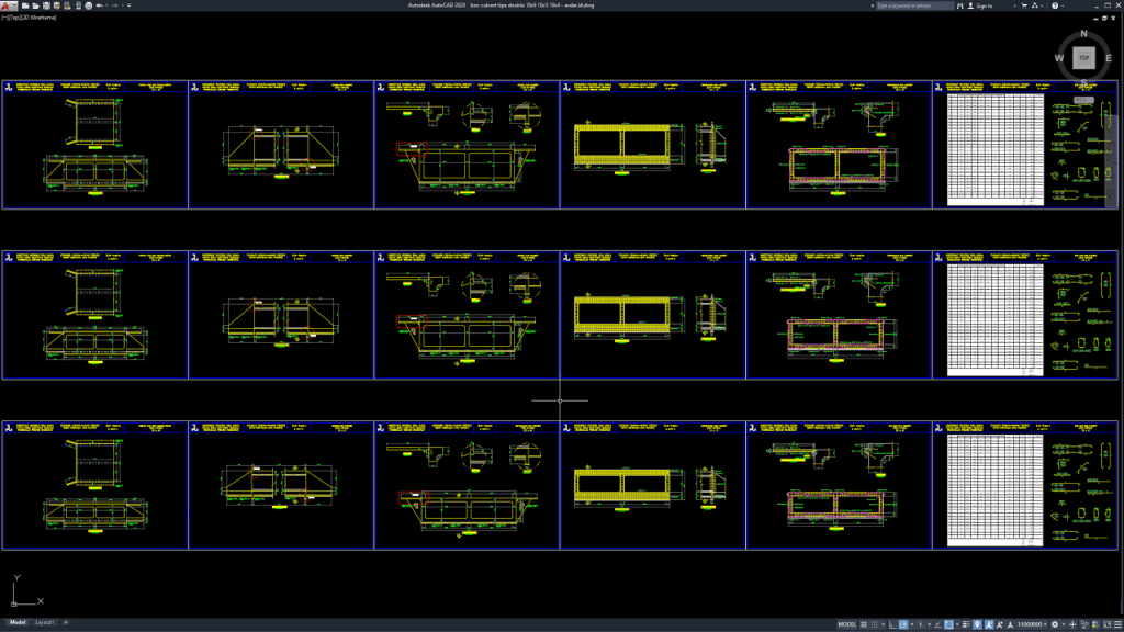 Download Desain Box Culvert Tipe Double 10x6 10x5 10x4 DWG AutoCAD ...