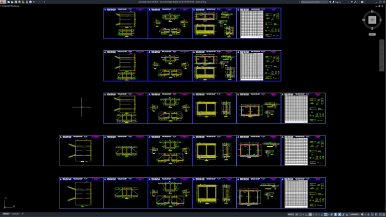 Download Desain Box Culvert Tipe Double 4x2 4x3 4x4 4x5 4x6 DWG AutoCAD ...