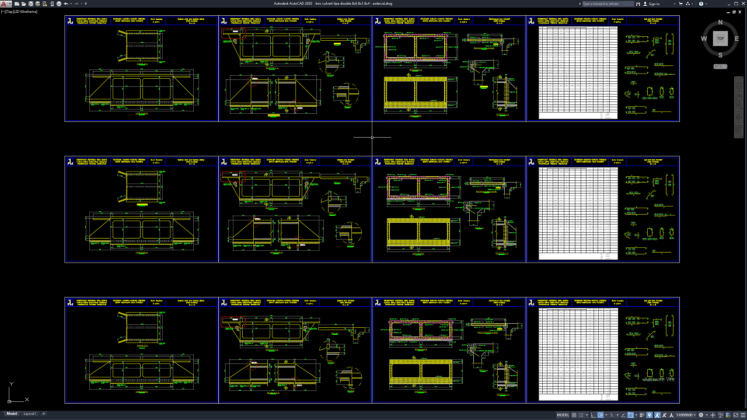 Download Desain Box Culvert Tipe Double 8x6 8x5 8x4 DWG AutoCAD - Asdar Id