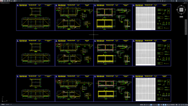 Download Desain Box Culvert Tipe Double 8x6 8x5 8x4 DWG AutoCAD - Asdar Id