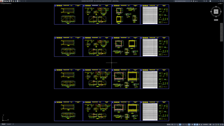 Download Desain Box Culvert Tipe Single 6x6 6x5 6x4 6x3 DWG AutoCAD ...