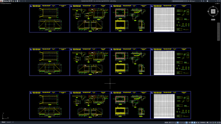 Download Desain Box Culvert Tipe Single 9x6 9x5 9x4 DWG AutoCAD - Asdar Id
