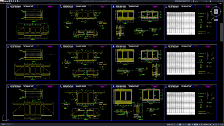 Download Desain Box Culvert Tipe Triple 2x2 2x3 2x4 DWG AutoCAD - Asdar Id
