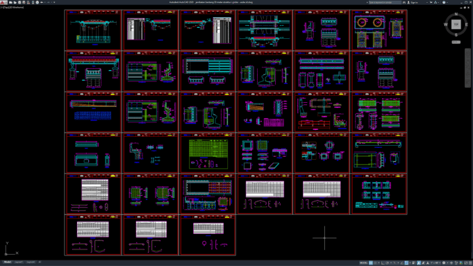 Download Gambar Jembatan Bentang 30 Meter Struktur I Girder DWG AutoCAD ...
